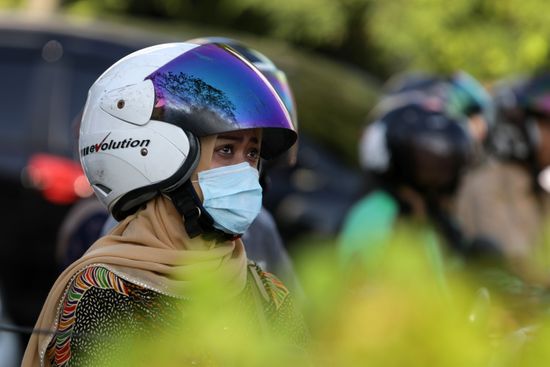Motorist Wear Protective Face Masks While Editorial Stock Photo - Stock ...