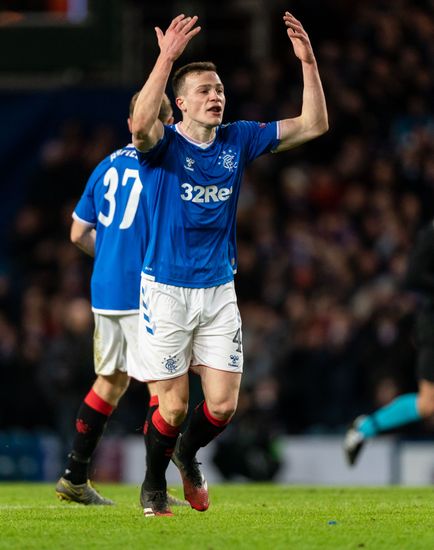 George Edmundson Rangers Celebrates After Scoring Editorial Stock Photo ...