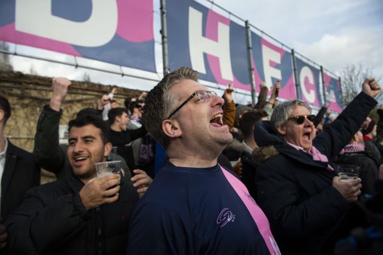 Ben Clasper Chairman Dulwich Hamlet Celebrates Editorial Stock Photo ...