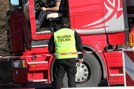 Polish Customs Border Guard Officers Control Editorial Stock Photo ...