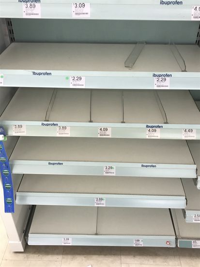 Empty Pain Relief Shelves Branch Boots Editorial Stock Photo - Stock ...