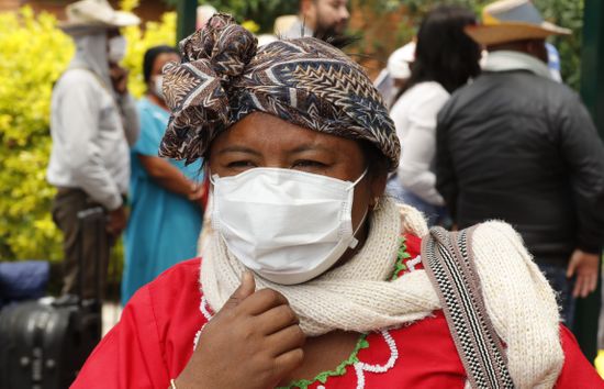 Wayuu Indigenous People Wear Face Masks Editorial Stock Photo - Stock ...