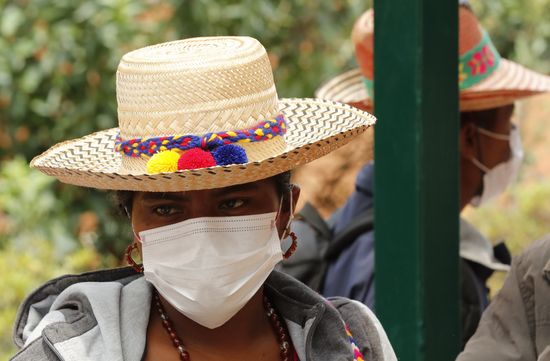 Wayuu Indigenous People Wear Face Masks Editorial Stock Photo - Stock ...