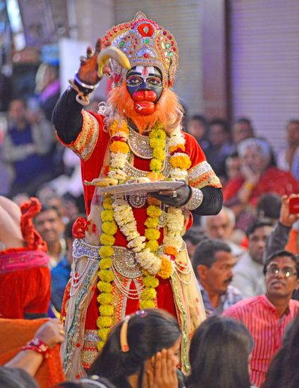 Indian Artist Mathura Dressed Monkey God Editorial Stock Photo - Stock ...