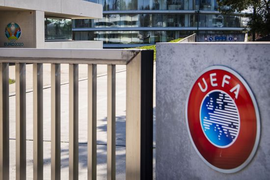 Uefa Logo Pictured Entrance Uefa Headquarters Editorial Stock Photo ...