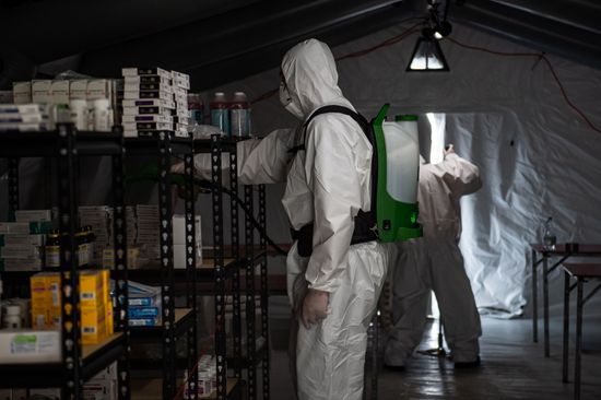 Sanitizing Rooms Field Hospital Editorial Stock Photo - Stock Image ...