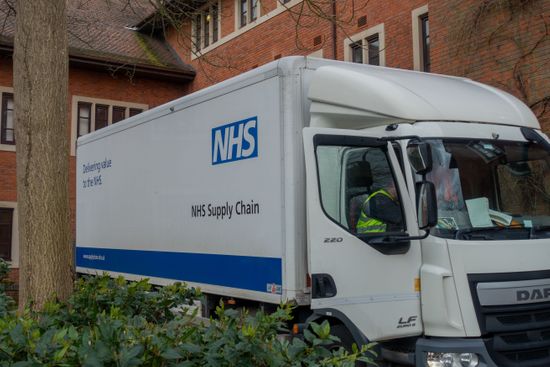 Nhs Supply Chain Truck Makes Delivery Editorial Stock Photo - Stock ...