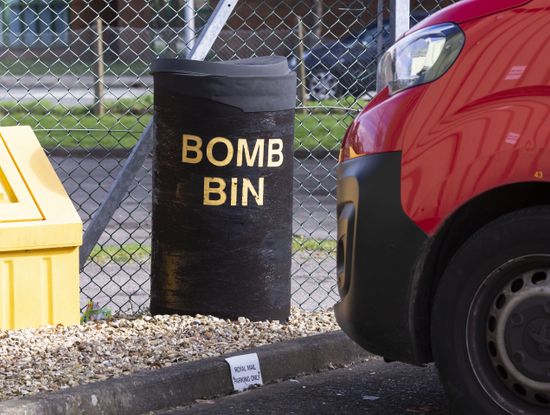 Bomb Bin Parking Area Royal Mail Editorial Stock Photo - Stock Image ...