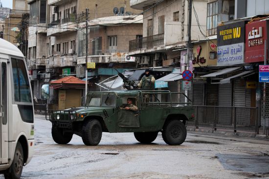 Jordanian Army Armored Vehicle Intersection City Editorial Stock Photo ...
