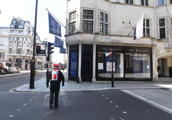 Security Guard Walks Past De Beers Editorial Stock Photo - Stock Image ...