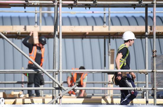 Construction Workers Building Site London Britain Editorial Stock Photo ...