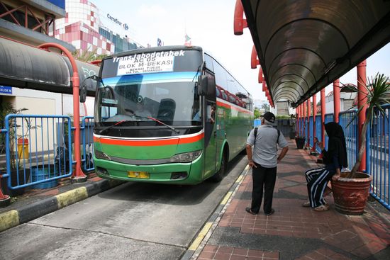 Passenger Activity Blok M Bus Terminal Editorial Stock Photo - Stock ...