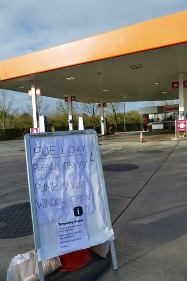Fuel Only Sign Outside Sainsburys Petrol Editorial Stock Photo - Stock ...