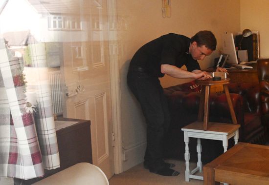 Reverend Peter Godden Adjusts His Mobile Editorial Stock Photo - Stock ...
