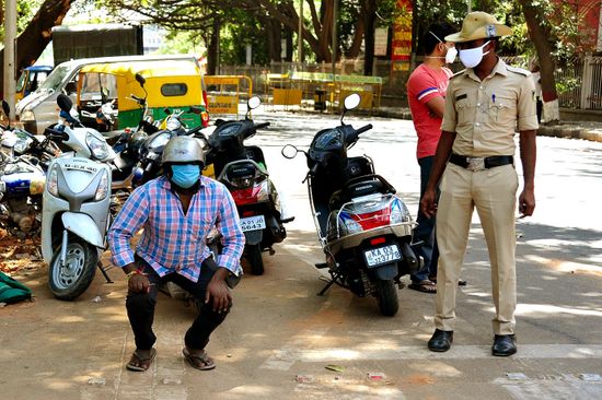 Indian Traffic Policeman Stops Bike Rider Editorial Stock Photo - Stock ...