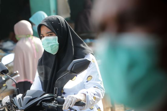 Motorist Wears Protective Mask Near Market Editorial Stock Photo ...