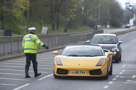 Police Officer Stopping Cars Check Peoples Editorial Stock Photo ...