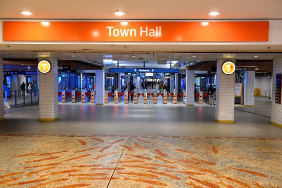 Mepty Entrance Town Hall Station Sydney Editorial Stock Photo - Stock ...