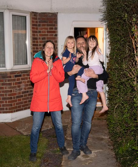 People Clap Outside Their Home South Editorial Stock Photo - Stock ...