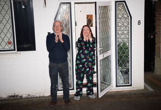 People Clap Outside Their Home South Editorial Stock Photo - Stock ...
