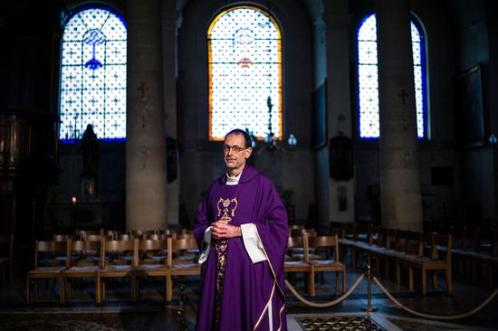 Spanish Catholic Priest Diego Sanchez Poses Editorial Stock Photo ...