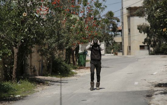 Palestinian Protester Walks During Clashes Following Editorial Stock ...