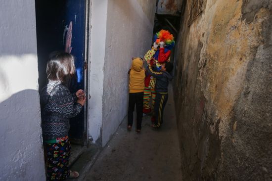 Palestinian Youth Dressed Clown While Wearing Editorial Stock Photo ...