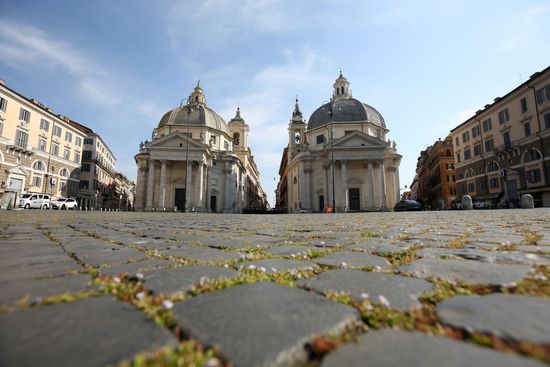 View Empty Piazza Del Popolo Rome Editorial Stock Photo - Stock Image ...