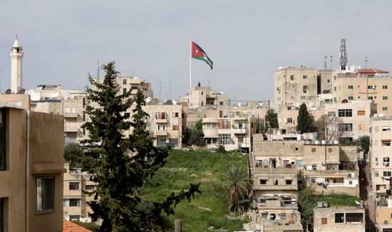 Jordanian National Flag Flies Over Jabal Editorial Stock Photo - Stock ...