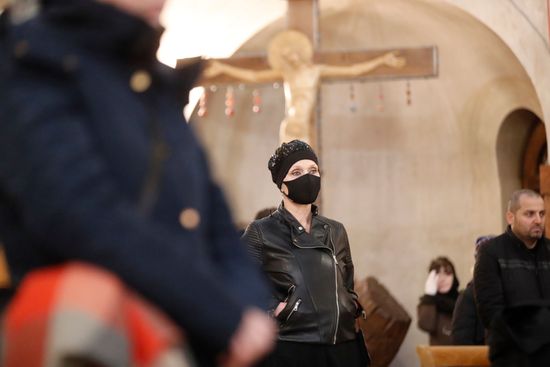 Georgian Orthodox Believer Wearing Face Mask Editorial Stock Photo ...