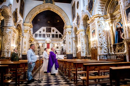Priest Altar Server Together Assistants Prayer Editorial Stock Photo ...