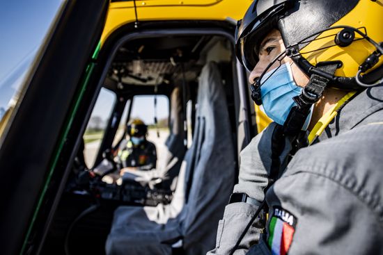 Officers Finance Guard On Helicopter During Editorial Stock Photo ...