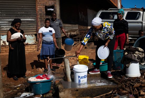 Women Use Communal Water Point Wash Editorial Stock Photo - Stock Image ...