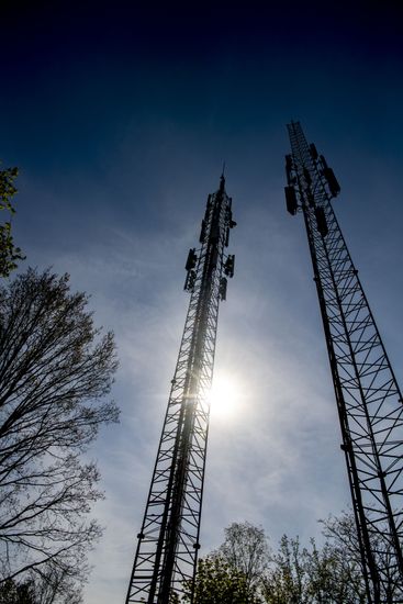 5g Cell Phone Towers Attacked By Editorial Stock Photo - Stock Image ...