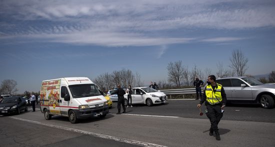 Bulgarian Police Officers Check Documents Motorists Editorial Stock ...