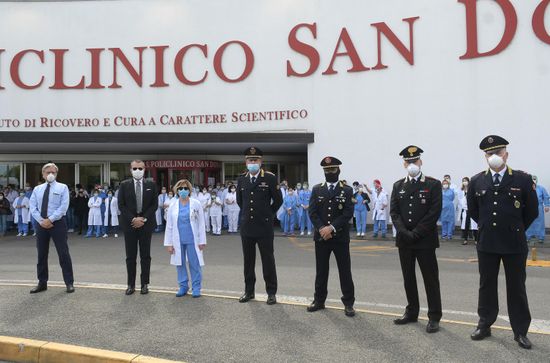 Italian Law Enforcement Officers Praise Medical Editorial Stock Photo ...
