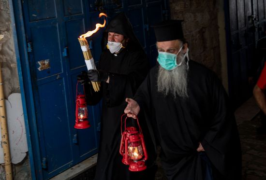 Greek Orthodox Priest Wearing Face Mask Editorial Stock Photo - Stock ...