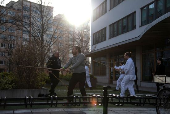 People Practice Aikido Outside Their Club Editorial Stock Photo - Stock ...