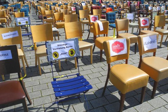 Germanywide Campaign Empty Chairs Gastronomists Protest Editorial Stock ...