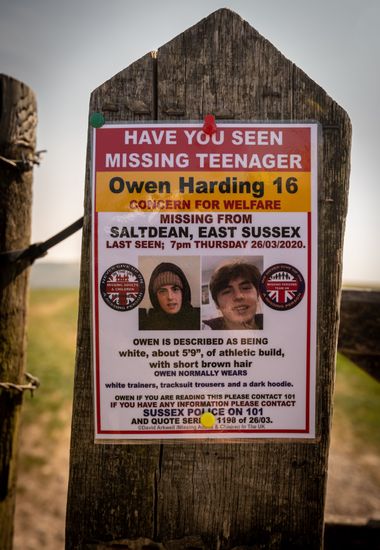 Missing Poster Owen Harding 16 Who Editorial Stock Photo - Stock Image ...