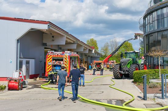 Firefighters Extinguish Fire Photovoltaic System Solar Editorial Stock ...