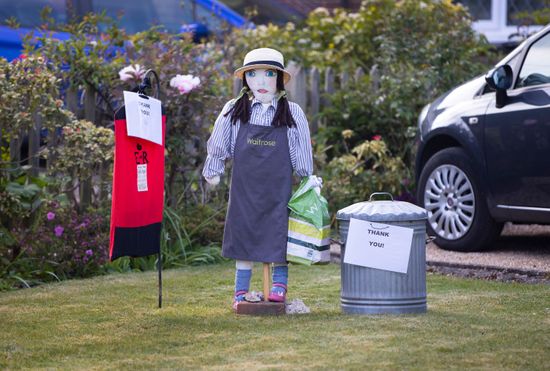 Scarecrow Depiction Waitrose Worker Stands Tribute Editorial Stock ...