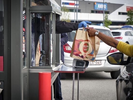 Quick Fast Food Chain Has Reopened Editorial Stock Photo - Stock Image ...