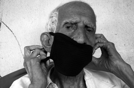 Panicked Old Man Taking All Safety Editorial Stock Photo - Stock Image ...