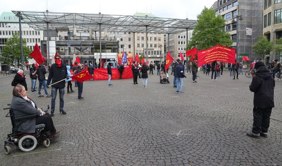 Demonstrators Keep Minimum Safety Distance Between Editorial Stock ...