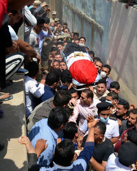 Egyptian Mourners Carry Coffin Abdel Hamid Editorial Stock Photo ...