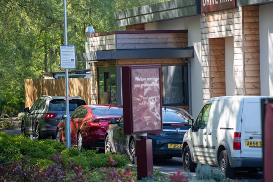 Queues Opened Costa Coffee St Ivescambridgeshireon Editorial Stock ...