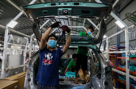 Myanmar Workers Wearing Protective Face Masks Editorial Stock Photo ...