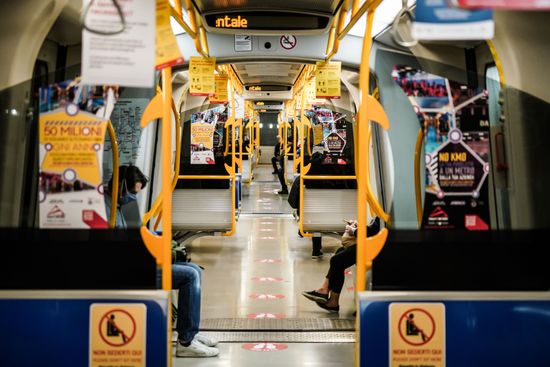 Subway Indications Safety Rules During First Editorial Stock Photo ...