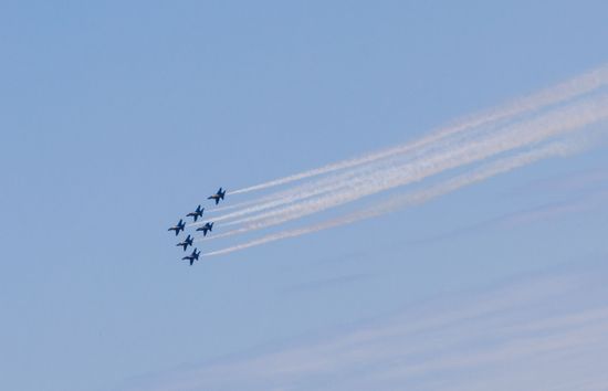 Formation Blue Angels Fly Over Dallas Editorial Stock Photo - Stock ...